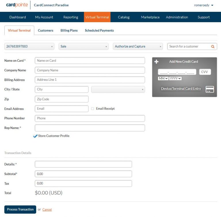 Cardpointe Tutorial - CardConnect Paradise